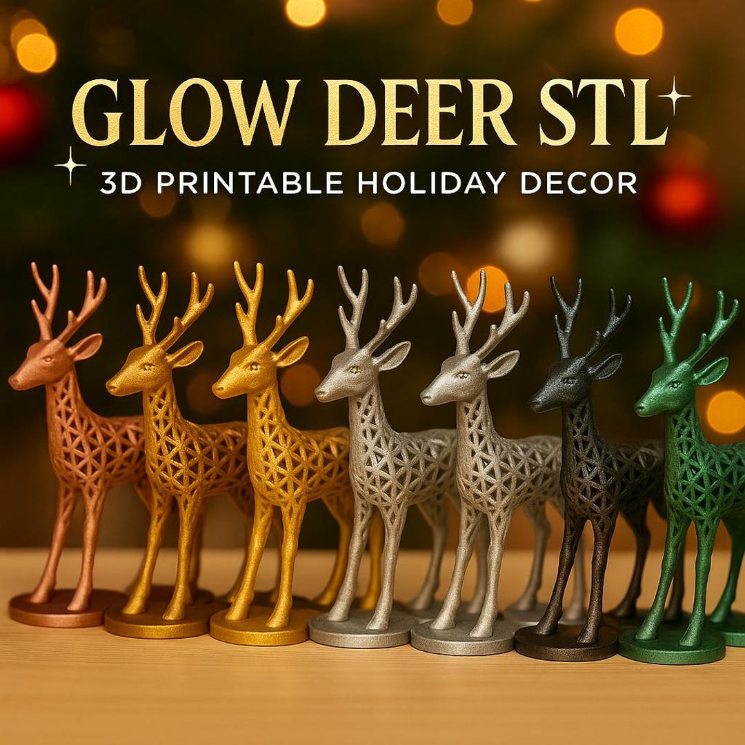 Glow Deer STL File – 3D Printable Light up Reindeer Decor – Christmas ...