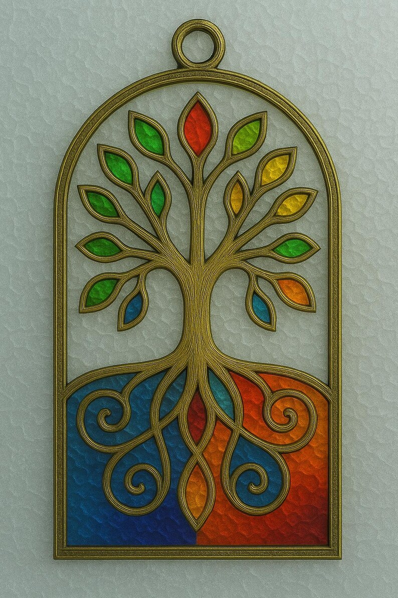 Tiffany Stained Glass STL | 3D Print File | Window Panel & Wall Decor ...
