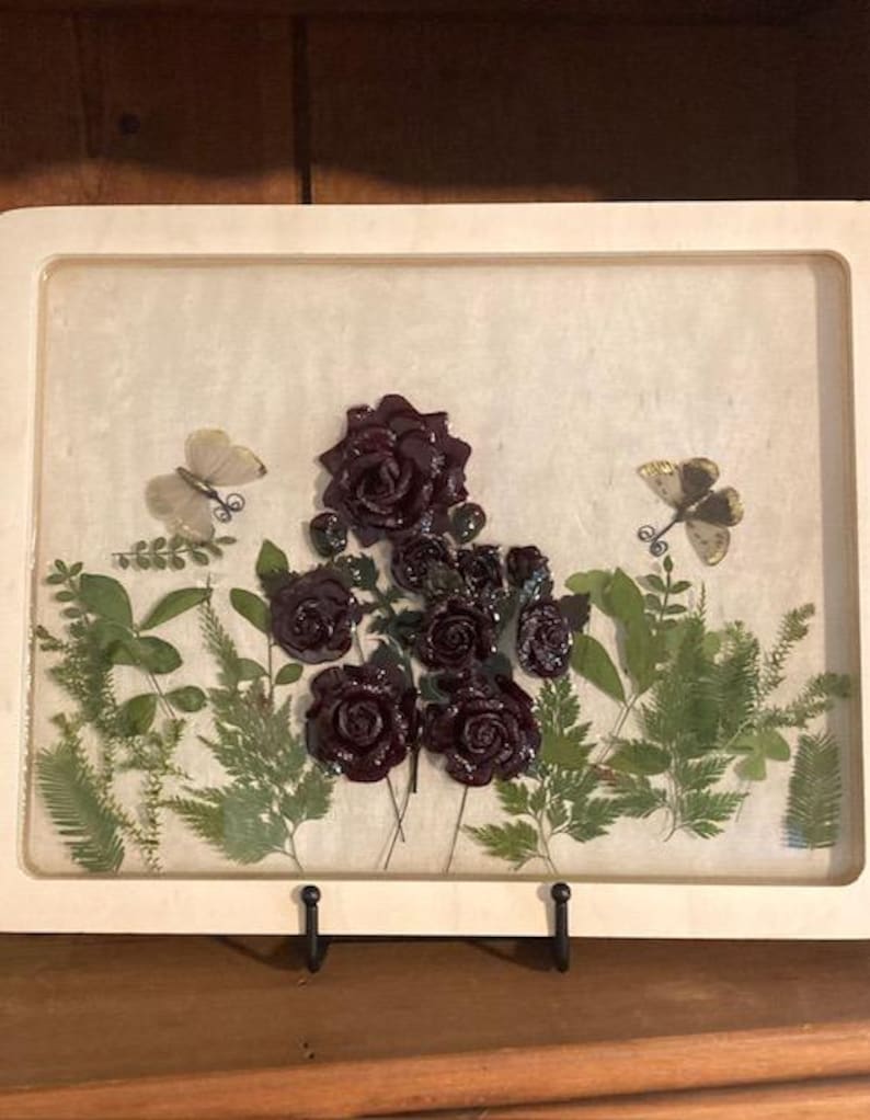 3D Pressed Red Roses Resin Picture - Etsy