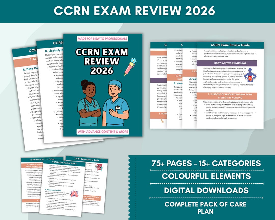 CCRN Exam Review 2026: Critical Care Study Guide (digital Download ...