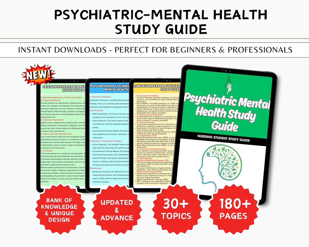 Psychiatric Mental Health Nursing Study Guide (digital Download) - Etsy