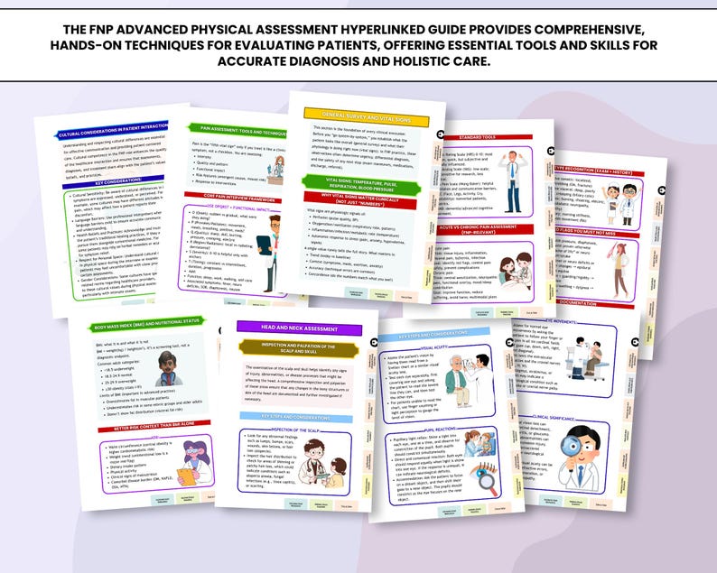 FNP Physical Assessment Guide, Family Nurse 2026 Script de la tête aux ...