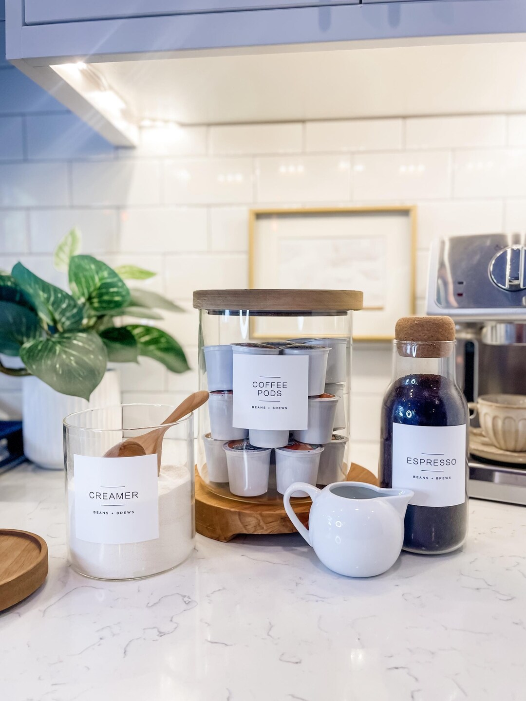 Coffee Bar Labels • Modern Collection • Water and Oil Resistant ...