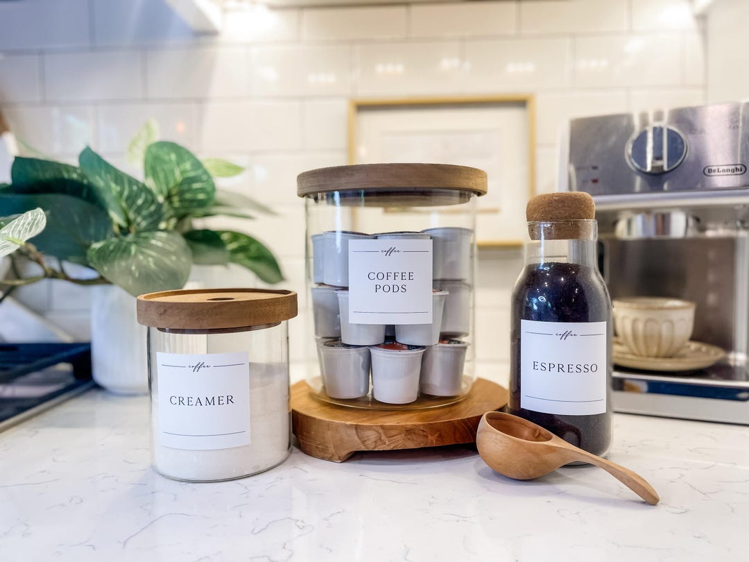 Coffee Bar Labels • Countryside Collection • Water and Oil Resistant ...