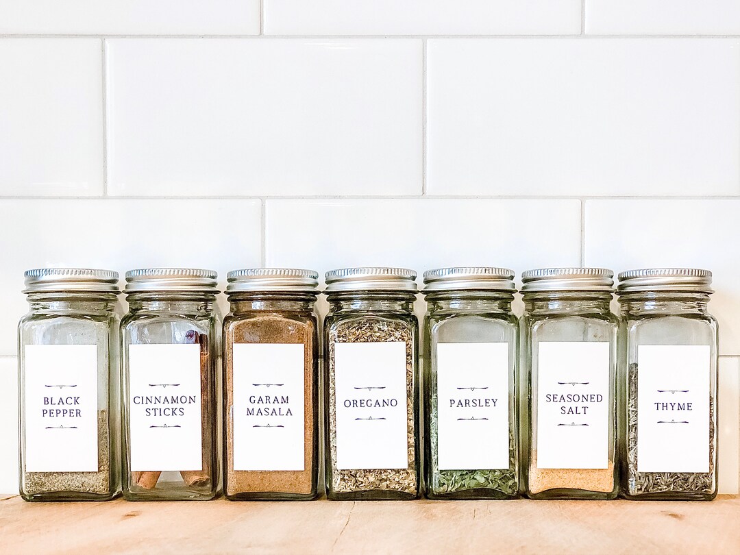 Cottagecore Spice Labels Water and Oil Resistant Stickers by the ...