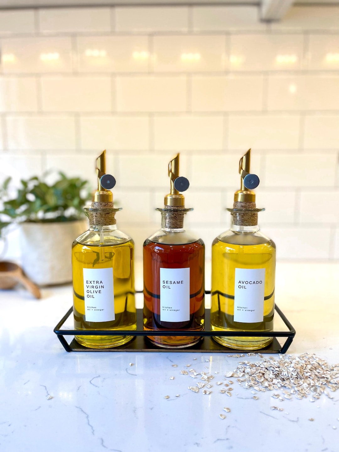Oil and Vinegar Labels • Waterproof Mercantile Collection - Etsy
