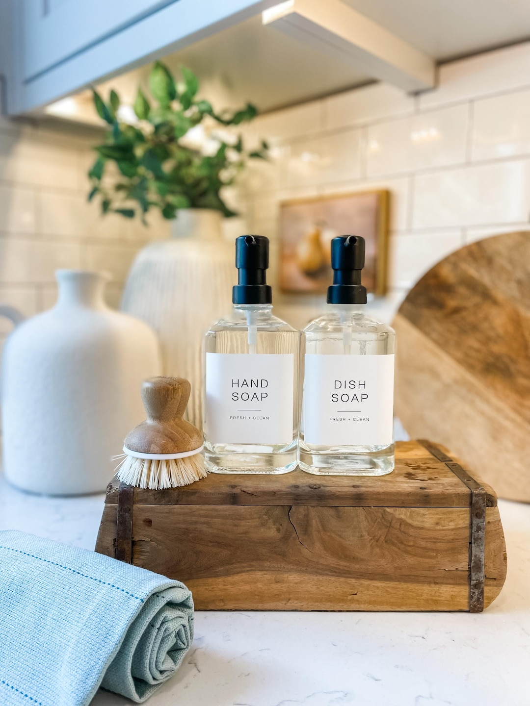 Hand and Dish Soap Labels Minimalist Collection Water and Oil Resistant ...