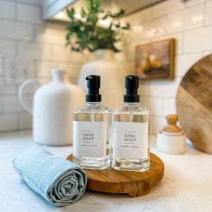 Modern Hand Dish Soap Labels Water and Oil Resistant Stickers by the ...