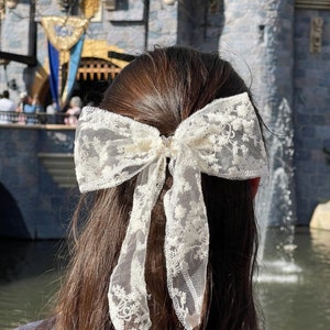 The Mickey Mouse Coquette Hair Bow - Ivory Lace - Etsy