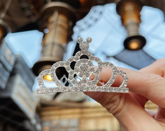 The Flower Mickey Mouse Ear Mini Tiara Hair Comb Disney Flower Girls - Etsy