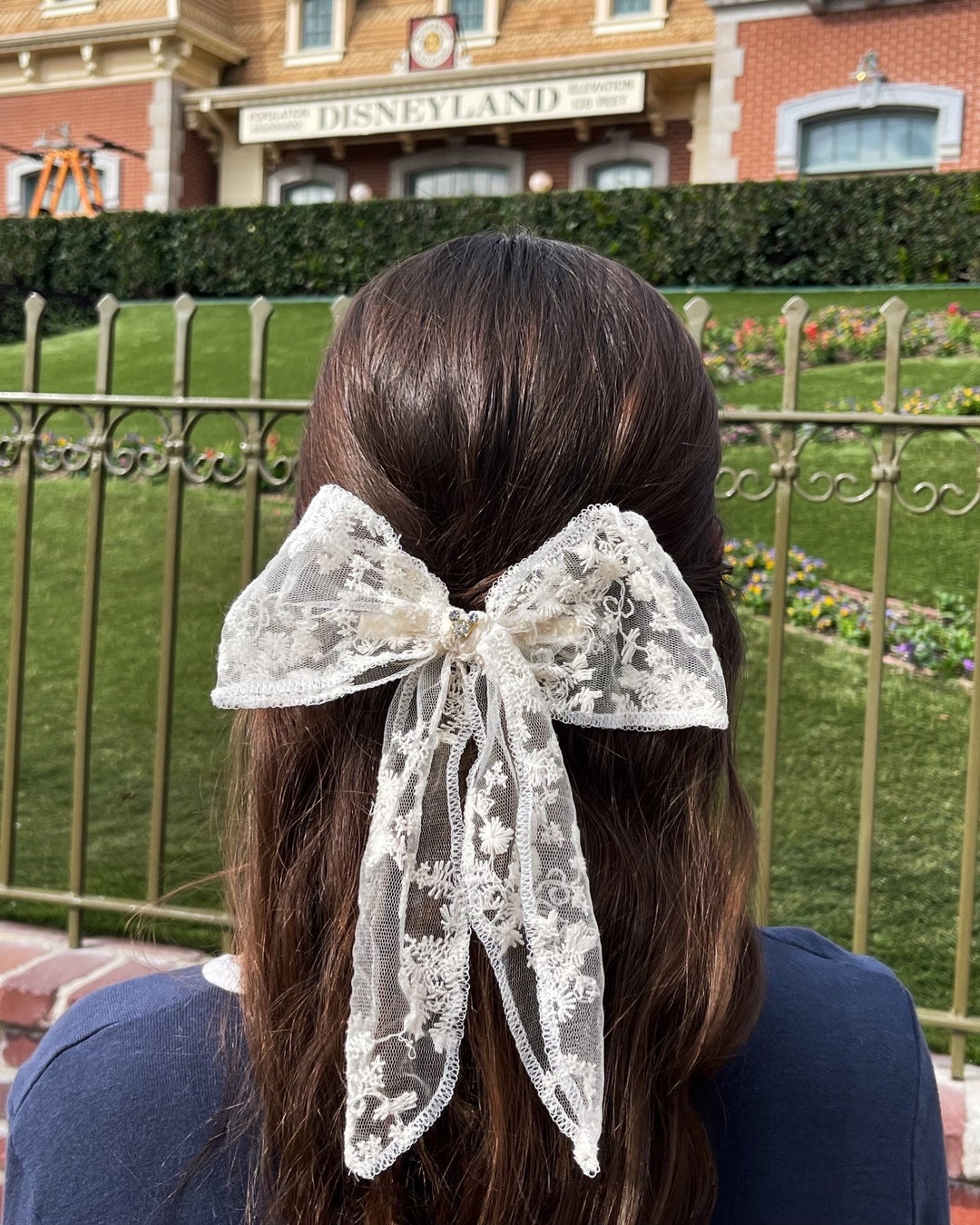 The Mickey Mouse Coquette Hair Bow - Ivory Lace - Etsy