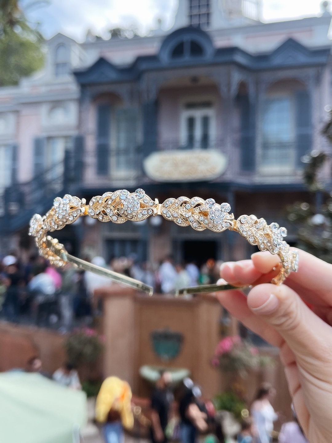 Mickey Mouse Ear Rhinestone Headband - Gold - Disney - Etsy