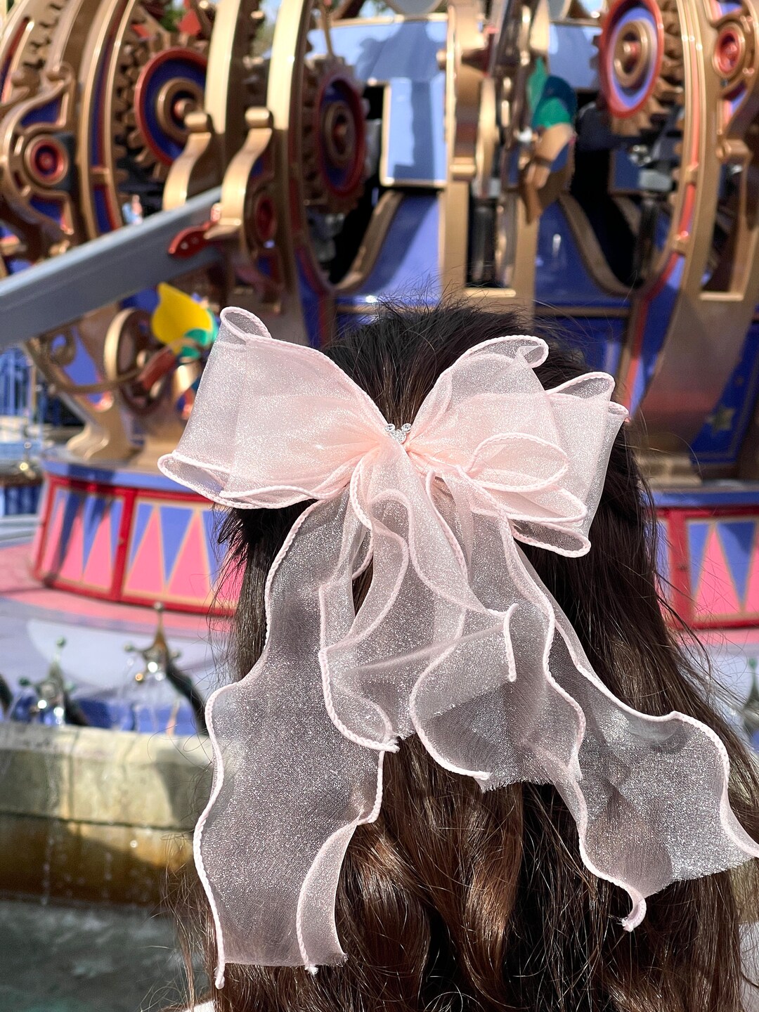 The Mickey Mouse Rhinestone Coquette Hair Bow - Millennial Pink - Etsy