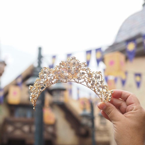 The Rapunzel Tiara disney Gold - Etsy