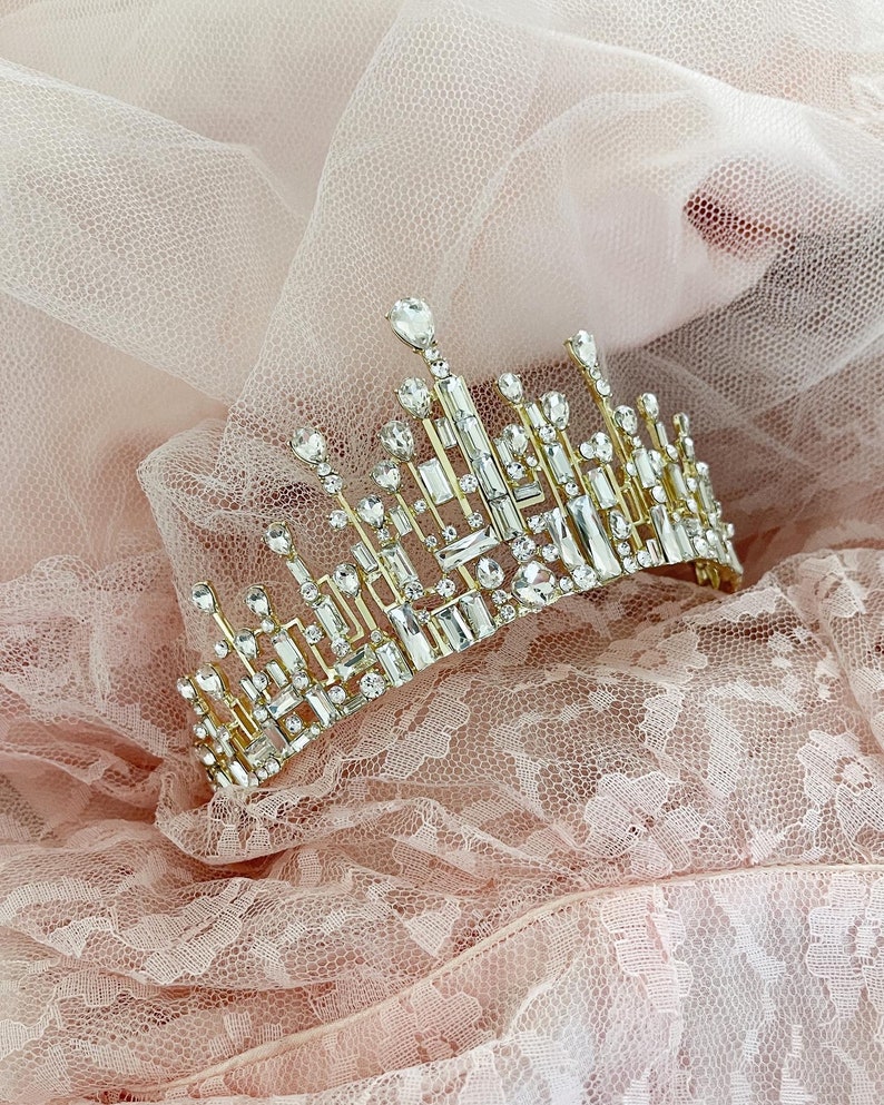 The Castle Tiara Disney Castle Gold - Etsy