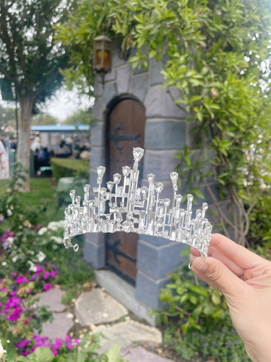 The Castle Tiara Silver Disney Castles - Etsy