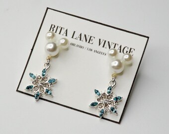 The Grand Mickey Mouse Ear Pearl Dangle Statement Rhinestone - Etsy