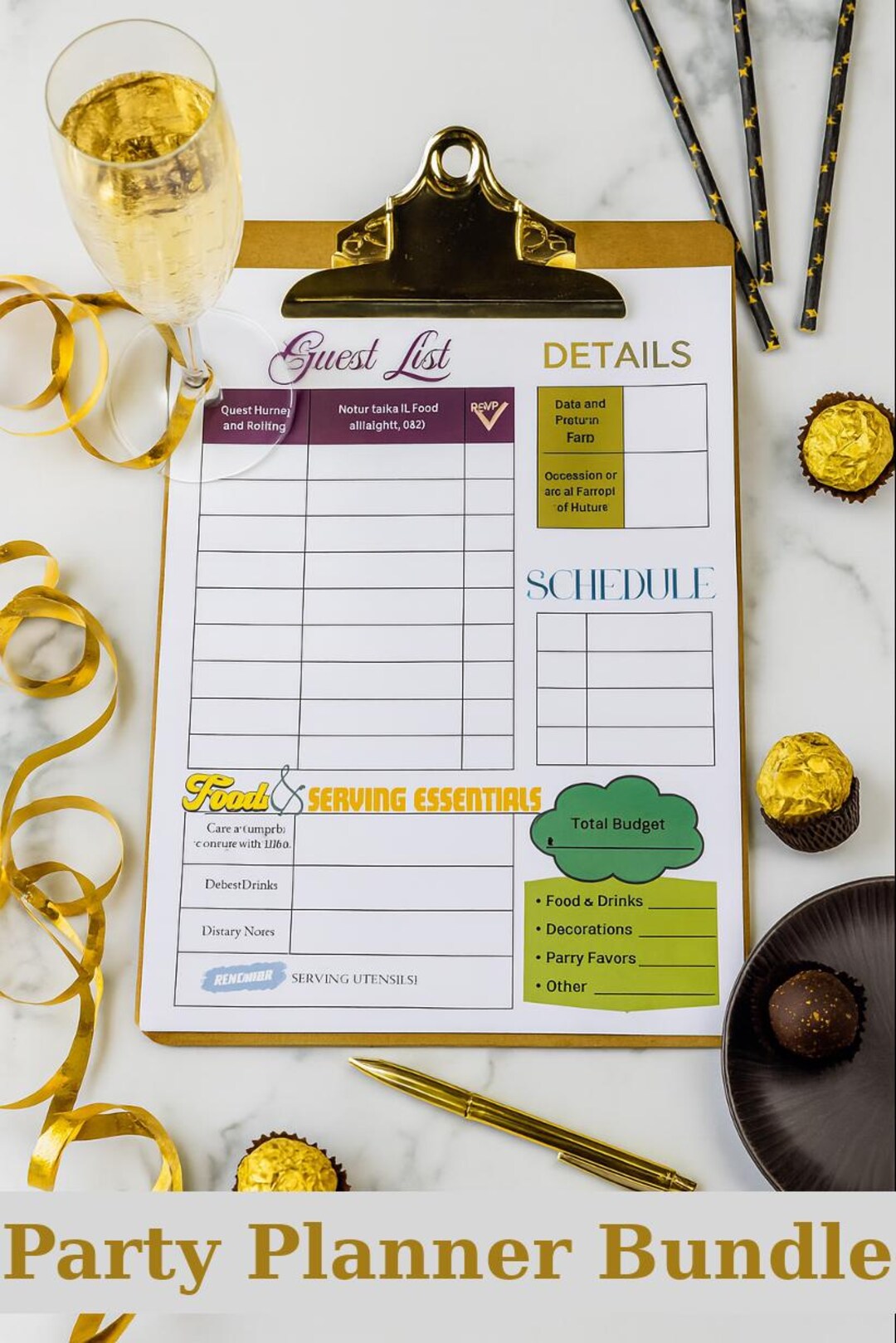 Ultimate Party Planner Printable – Budget, Guest List, Setup, Memories ...