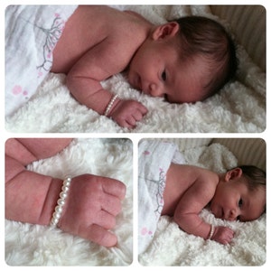 Baby Pearl Bracelet, Baby Bracelet Freshwater Pearls and Sterling ...