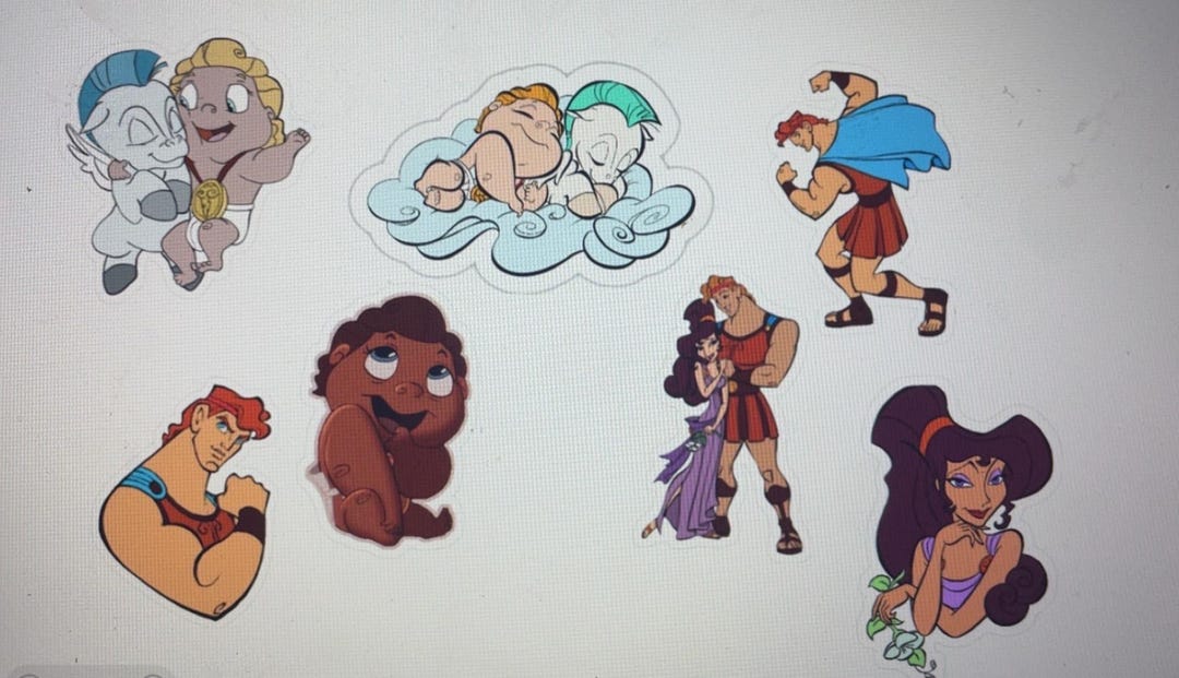 Hercules Character Cupcake or Cake Toppers - Etsy