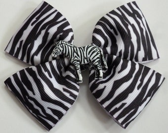 Zebra Hair Bow - Etsy