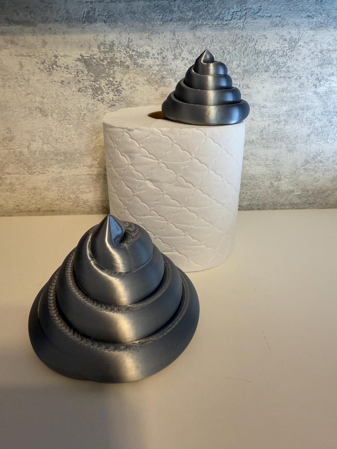 Metallic Silver Poo Ornament 3d Printed - Etsy