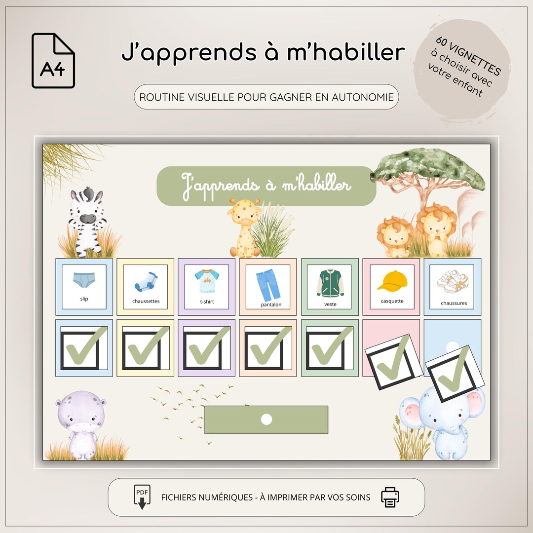 Learning to Dress Myself – Children's Visual Routine – Independence ...