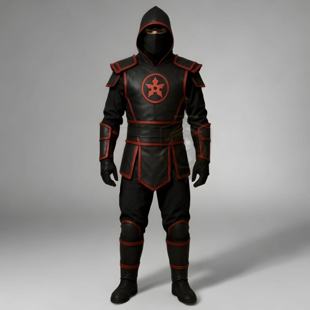 Shadow Assassin Ninja Leather Armor Costume | Mortal Kombat Samurai ...
