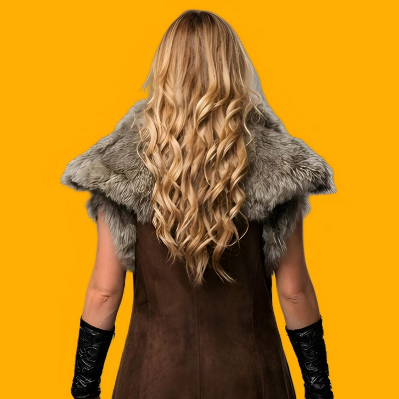 Handcrafted Cowhide Medieval Fur Coat Viking Warrior Costume Norse ...