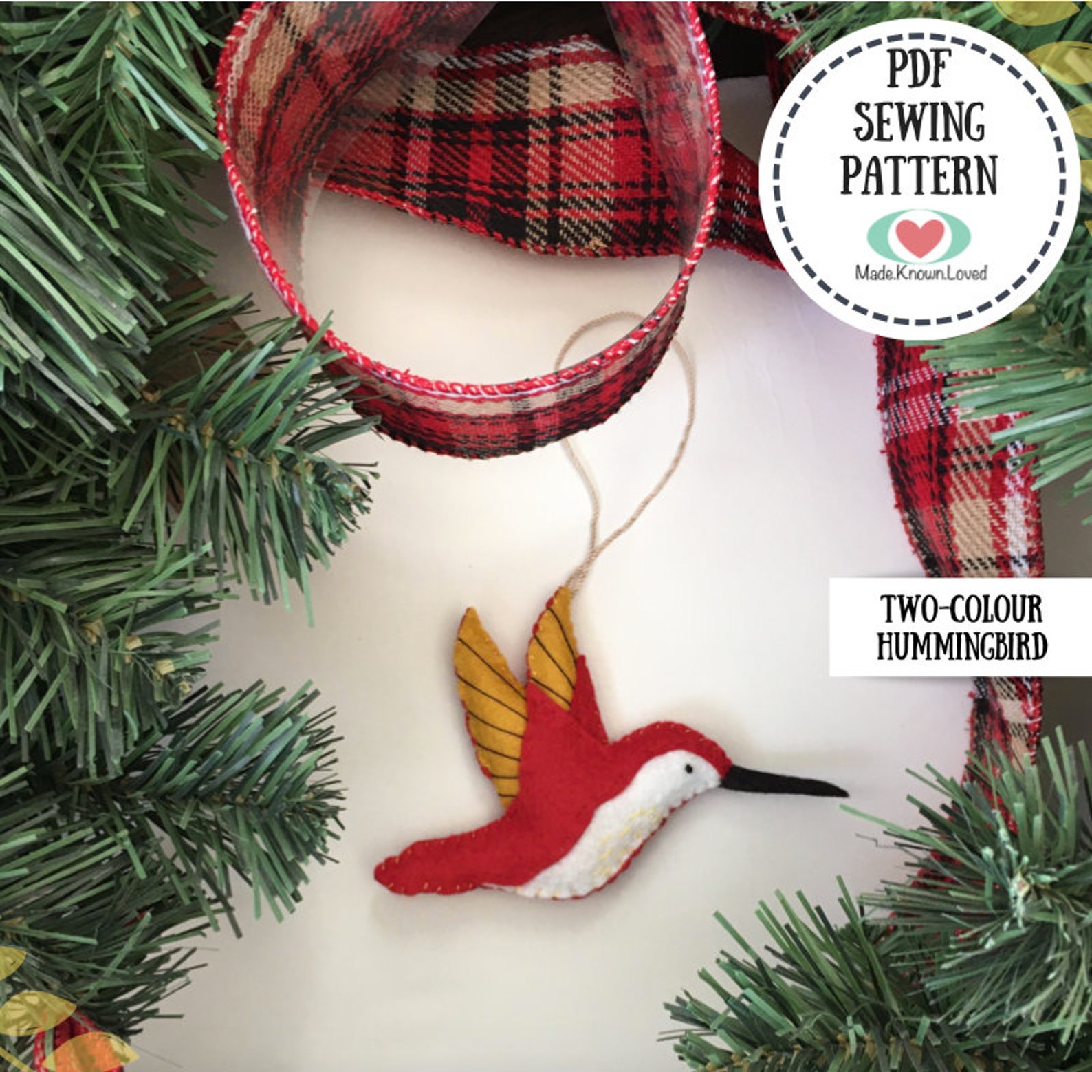 Hummingbird Sewing Pattern PDF Felt Hummingbird DIY - Etsy