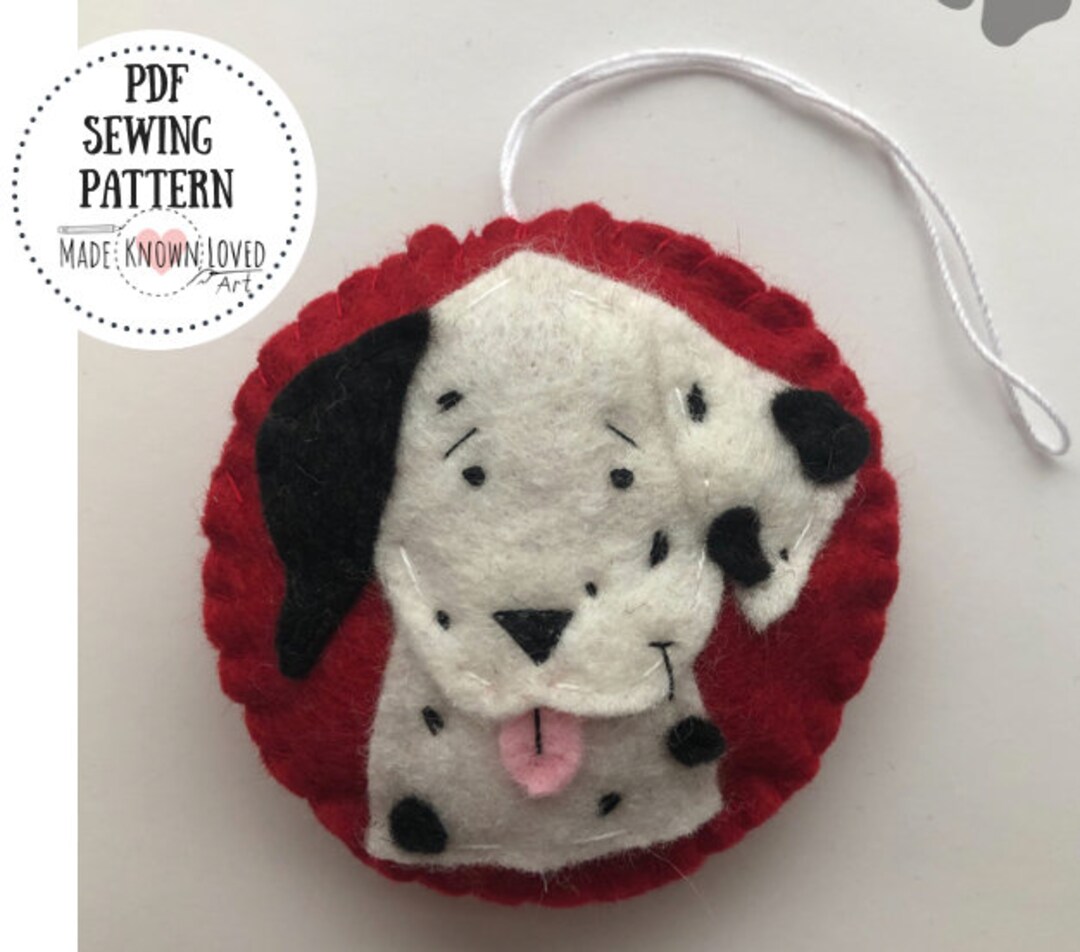 Dalmatian Puppy Felt Sewing Pattern PDF Felt Dalmatian Dog - Etsy