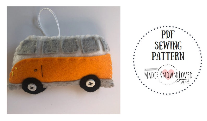 3-in-1 Camper Van Sewing Pattern PDF Felt VW Bus Pattern - Etsy