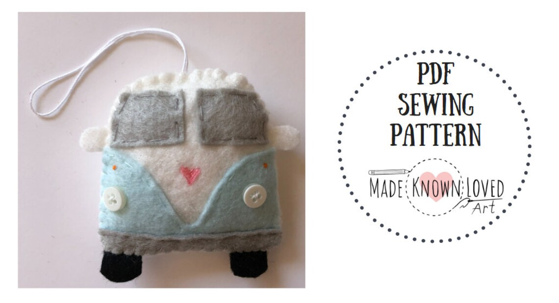 3-in-1 Camper Van Sewing Pattern PDF Felt VW Bus Pattern - Etsy