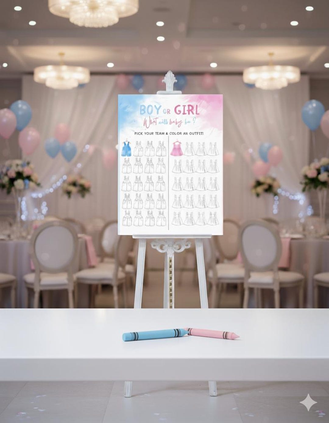 Boy or Girl Voting Board– Unique Gender Reveal Idea - Instant Download ...