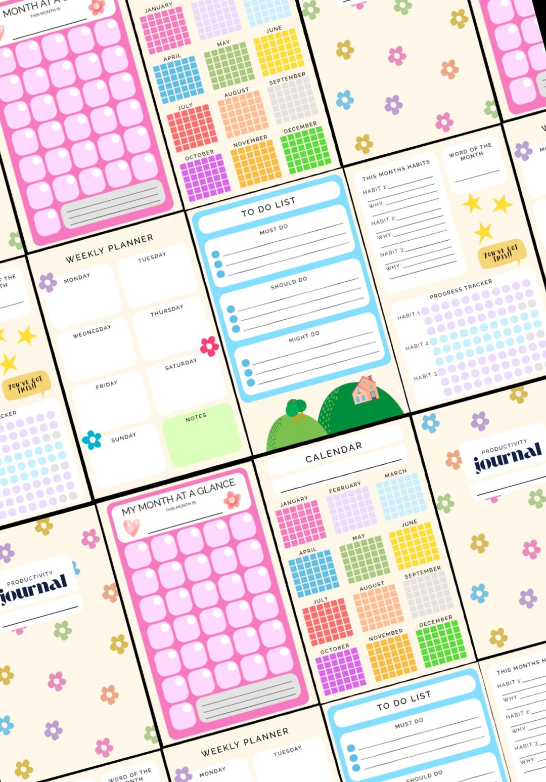 ADHD Time Blocking Planner Printable Canva Template Time Organisation ...