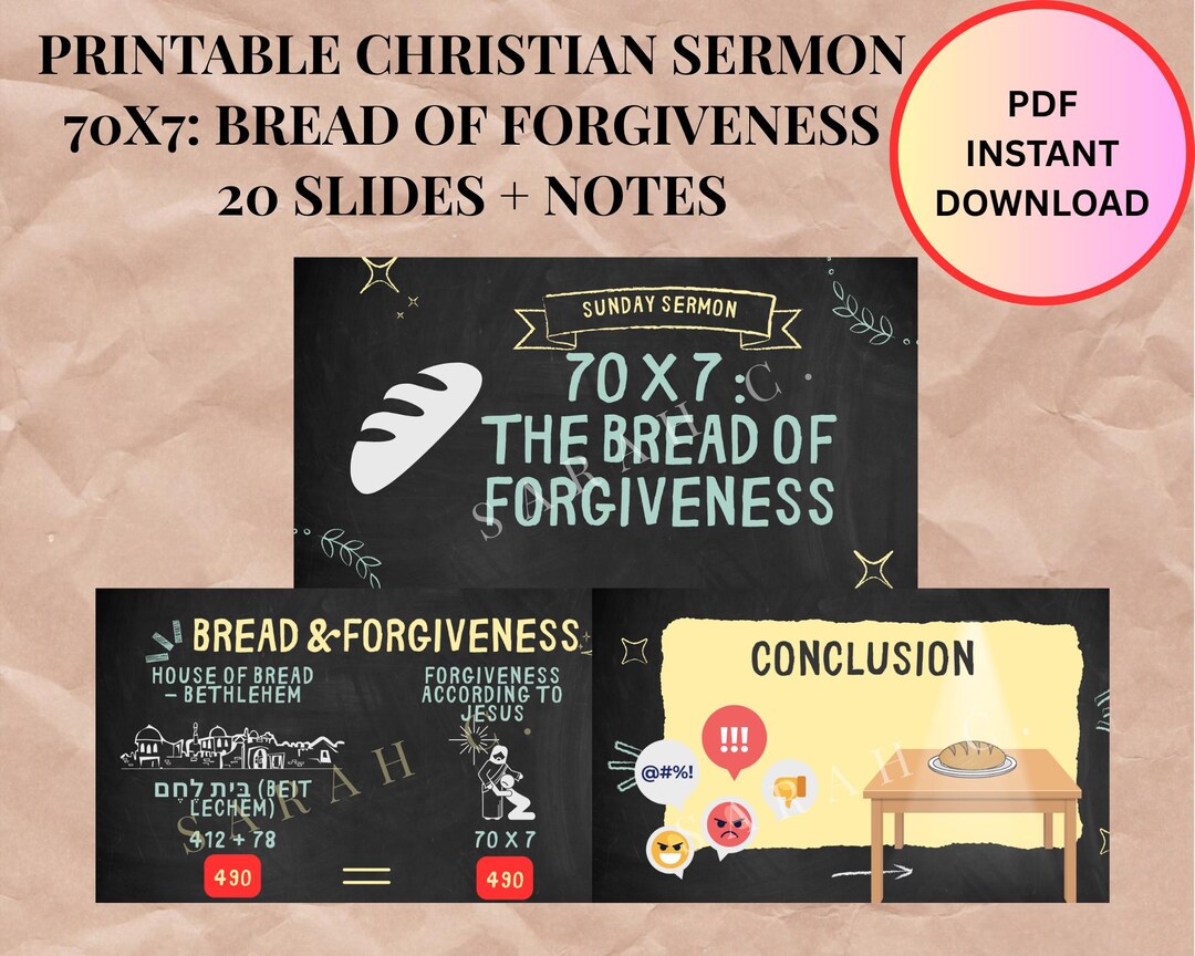 70x7: the Bread of Forgiveness | Printable Christian Sermon With Notes ...