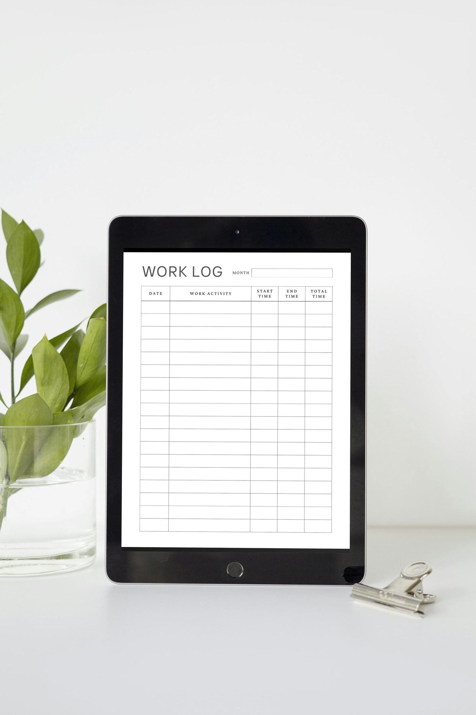 Printable Work Log Tracker: Employee Timesheet Planner (PDF Download ...