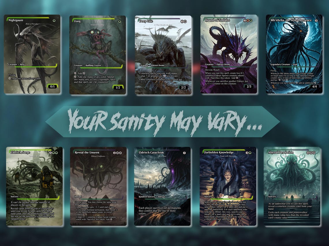 Custom Cthulhu Themed Eldrazi EDH Proxy Alt-art Deck. Ready to Play! - Etsy