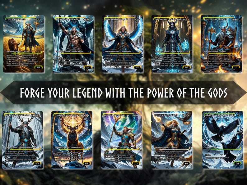 Custom Norse Mythos Themed Legends EDH Proxy Alt-art Deck. Ready to ...