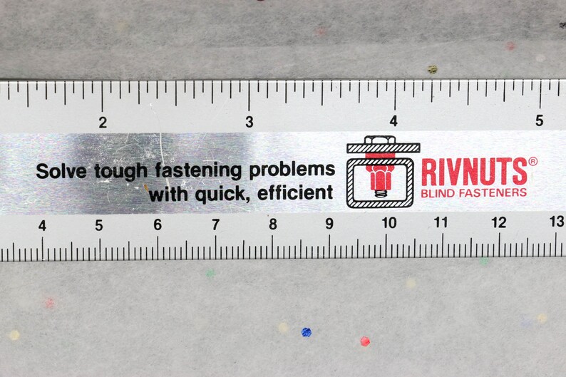 B F Goodrich • Advertising Promotion 6”/15.5 Cm Ruler • RIVNUTS BLIND ...