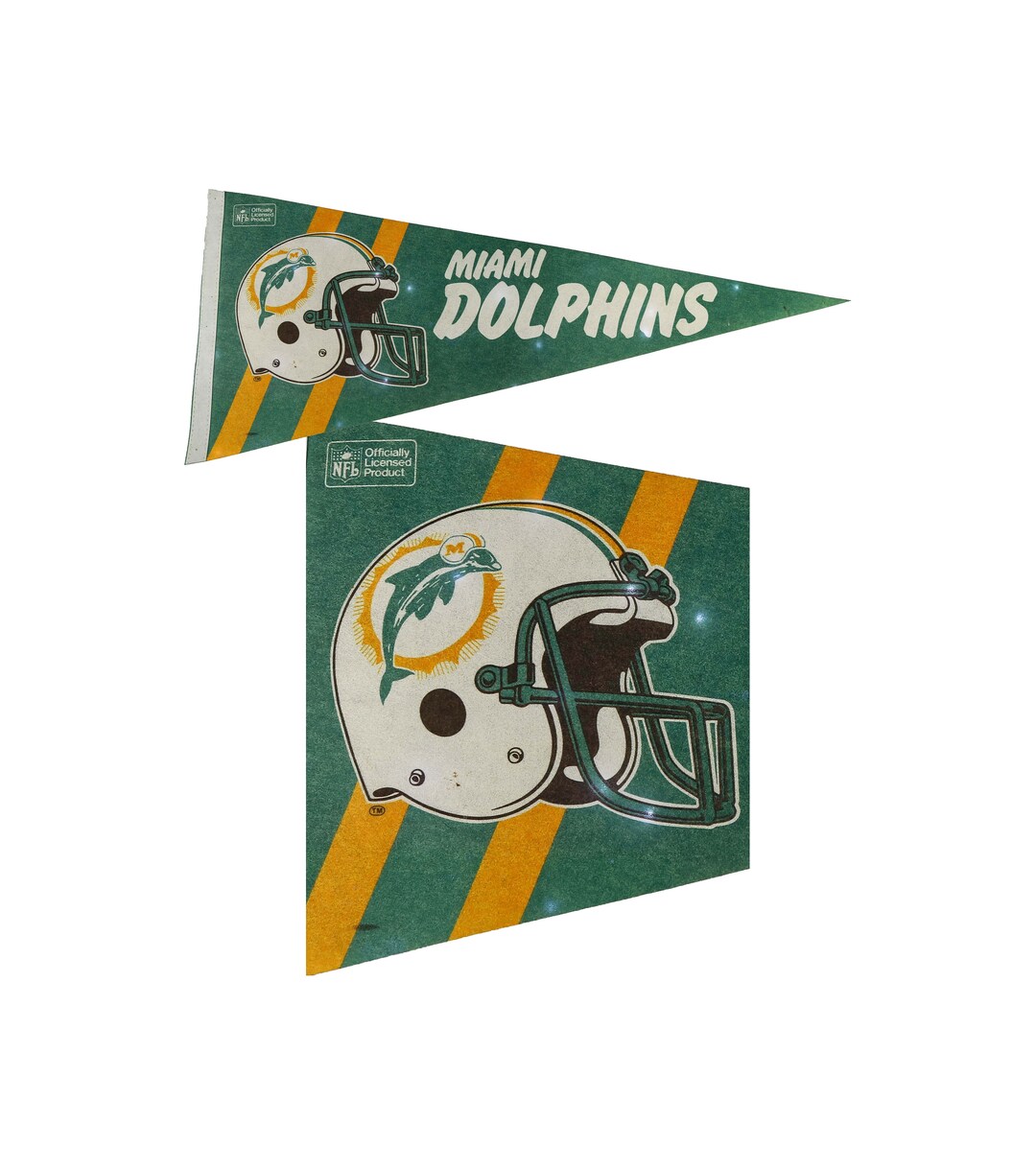 Vintage MIAMI DOLPHINS Felt Pennant Officially NFL Licensed Football ...