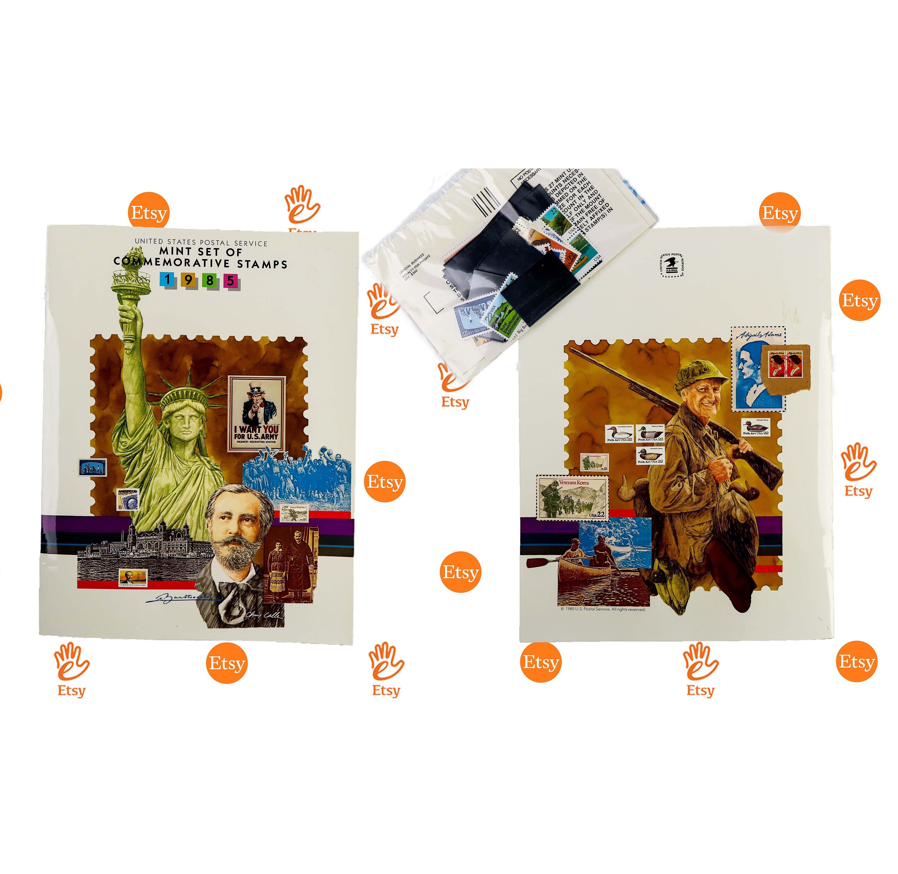 1985 USPS Commemorative Mint Stamp Set With Album Unhinged - Etsy
