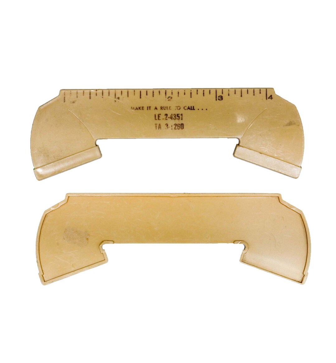 Vintage Novelty Ruler Plastic Telephone Receiver MAKE It A RULE to CALL ...