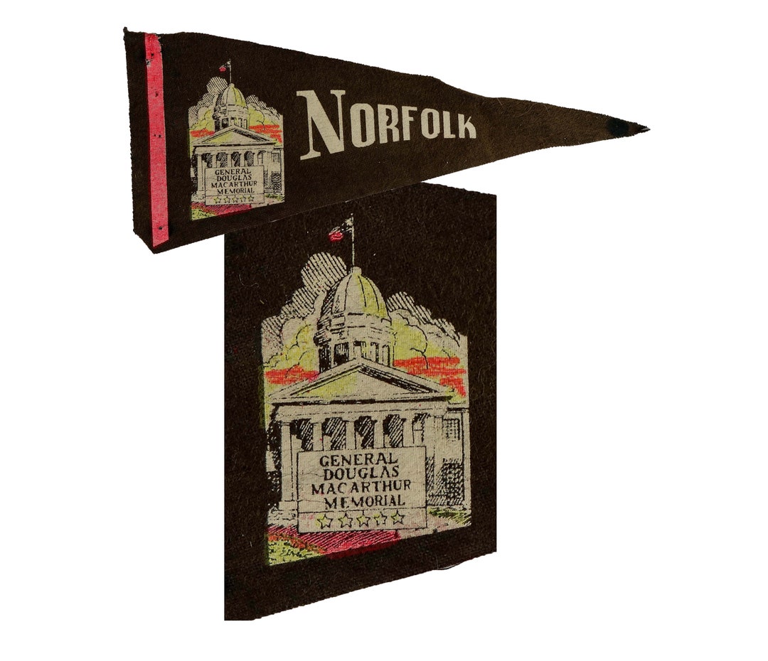 Norfolk Virginia Felt Pennant General Douglas Macarthur Memorial ...