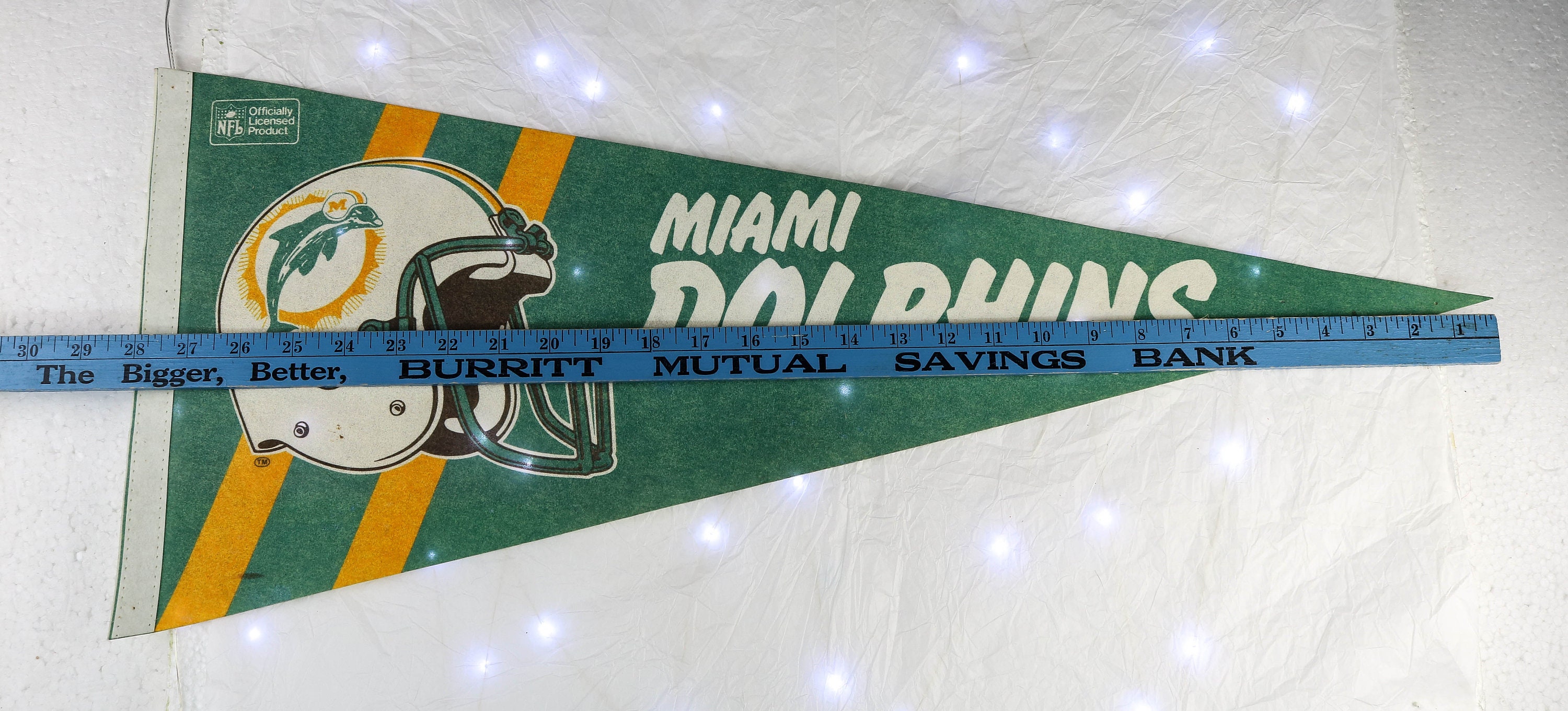 Vintage MIAMI DOLPHINS Felt Pennant Officially NFL Licensed Football ...