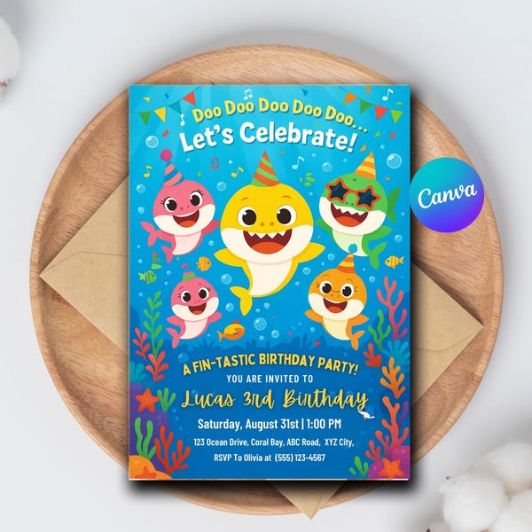 Baby Shark 3rd Birthday Party - Etsy