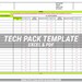 TECH PACK TEMPLATE 9 Pages for Fashion + Apparel Technical Design ...