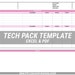 TECH PACK TEMPLATE 9 Pages for Fashion + Apparel Technical Design ...