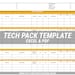 TECH PACK TEMPLATE 9 Pages for Fashion + Apparel Technical Design ...