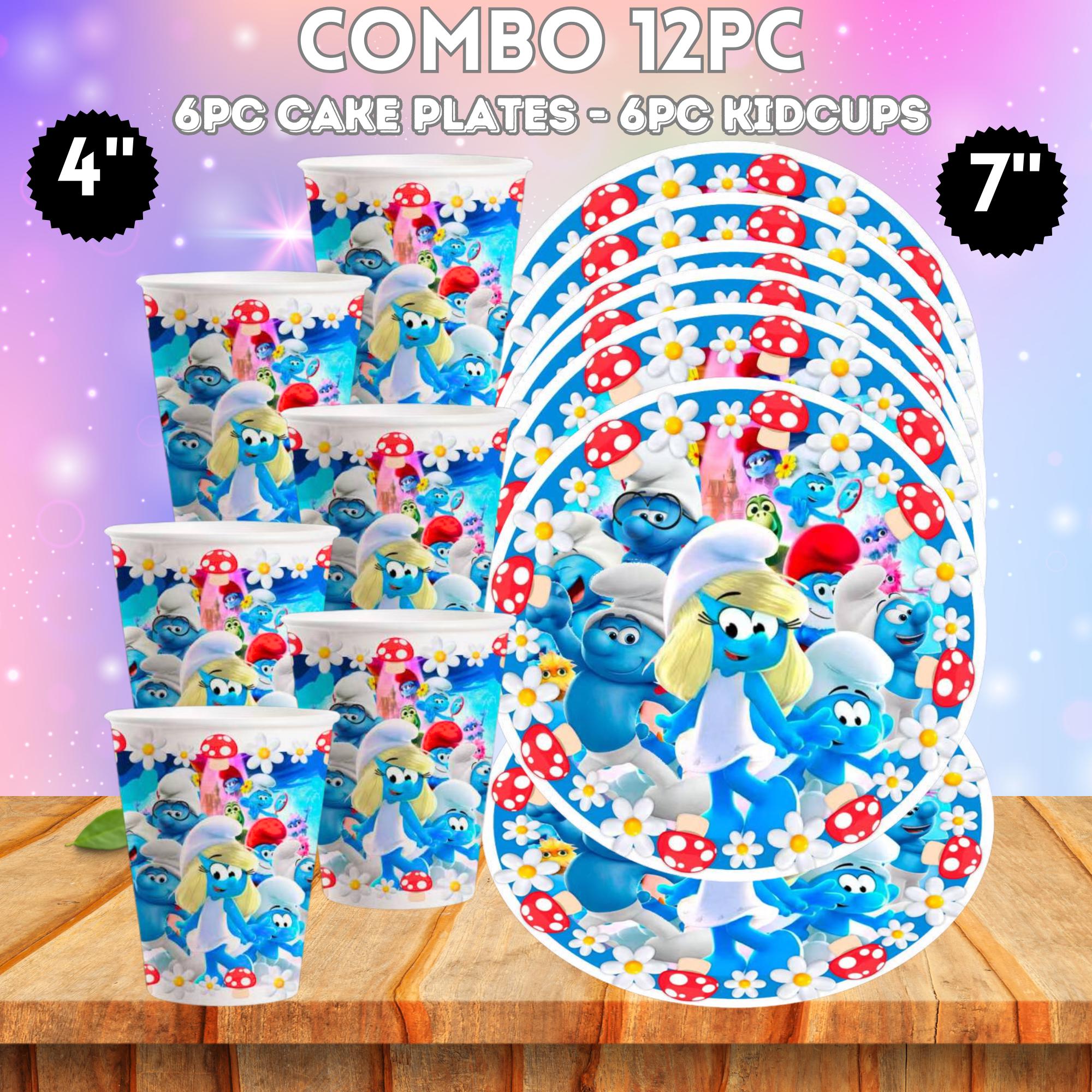 The Smurfs Tableware Honeycomb Table & Hanging Swirls for Theme Party ...